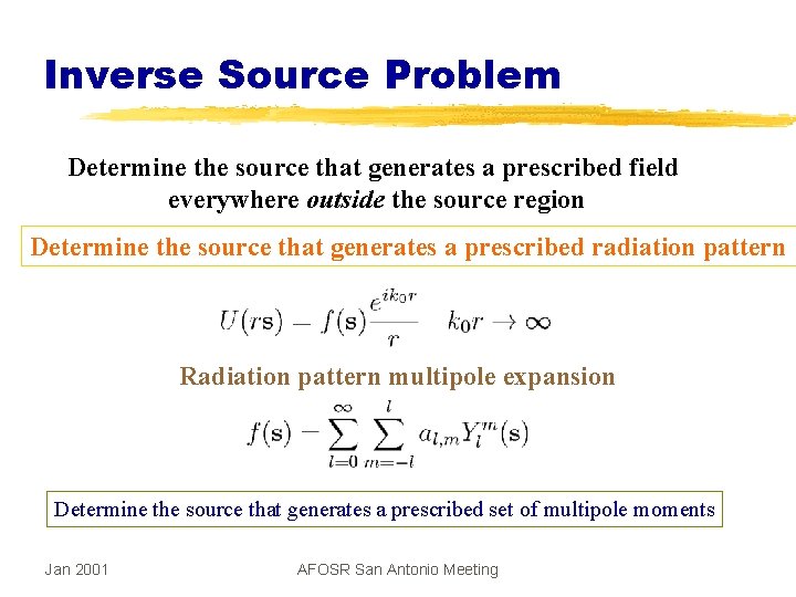 Inverse Source Problem A J Devaney Department of