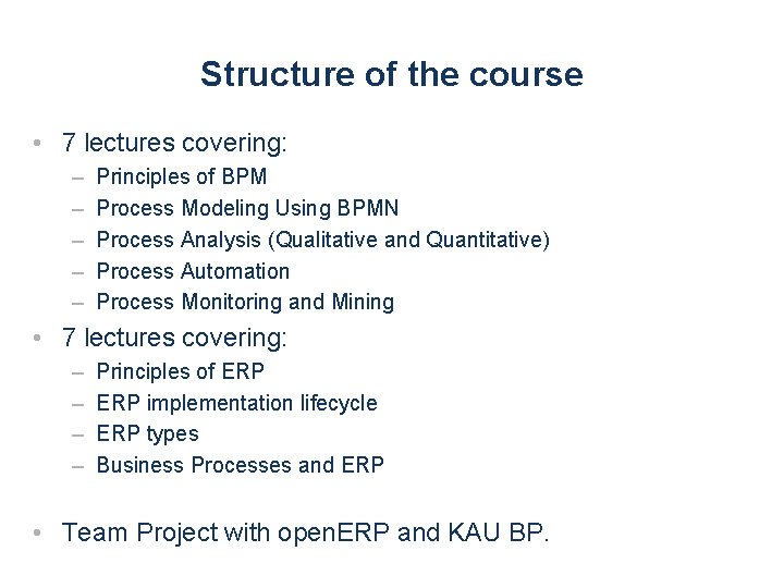 Business Process Management BPM Lecture 1 Introduction Dr