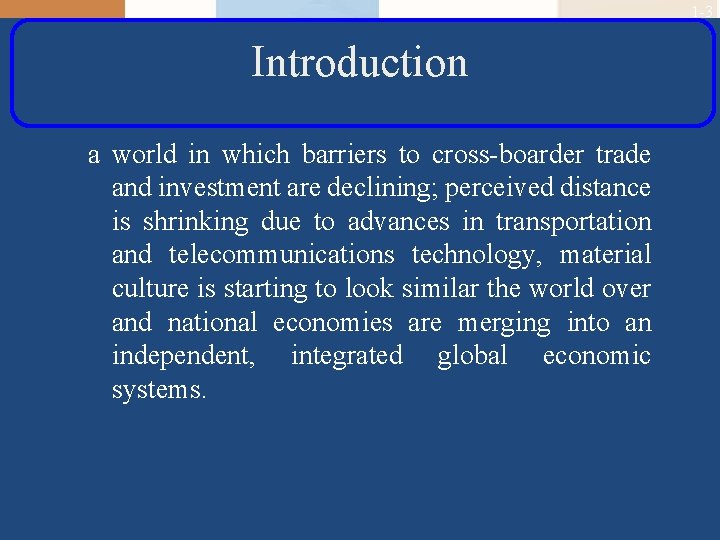 1 1 Introduction to globalization 1 2 Chapter