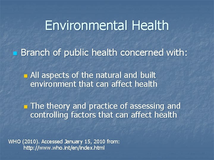 Global Warming Waterborne Vectors Debra Johnson MPH Student