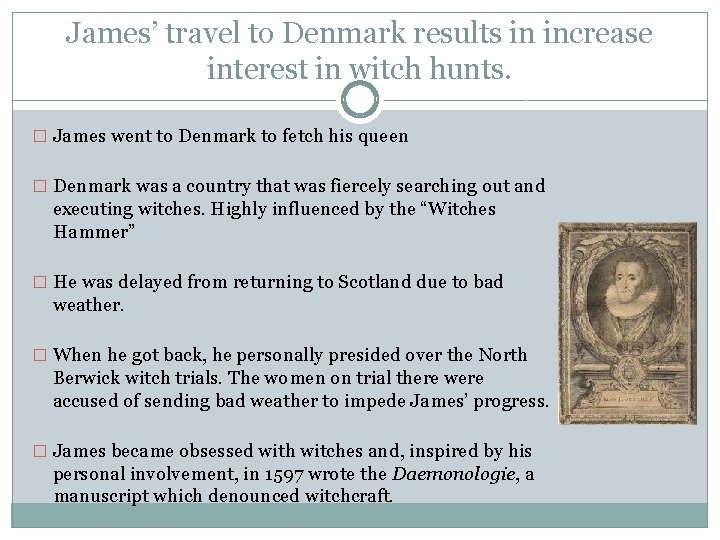 James I and his contribution to the English