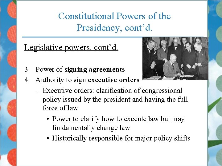 The Presidency Chapter 8 Students will be able