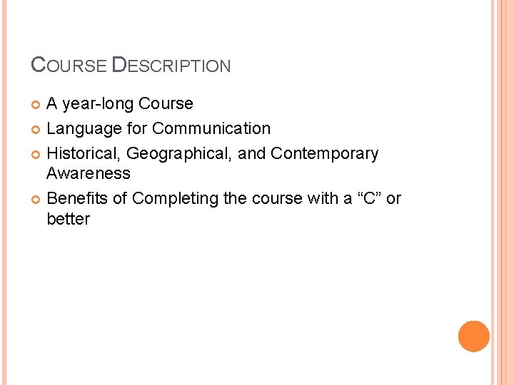 SPANISH II COURSE SYLLABUS Sra Rivera Room 349