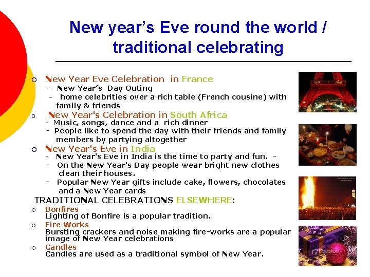 NEW YEAR CELEBRATING ROUND THE WORLD THE HISTORY