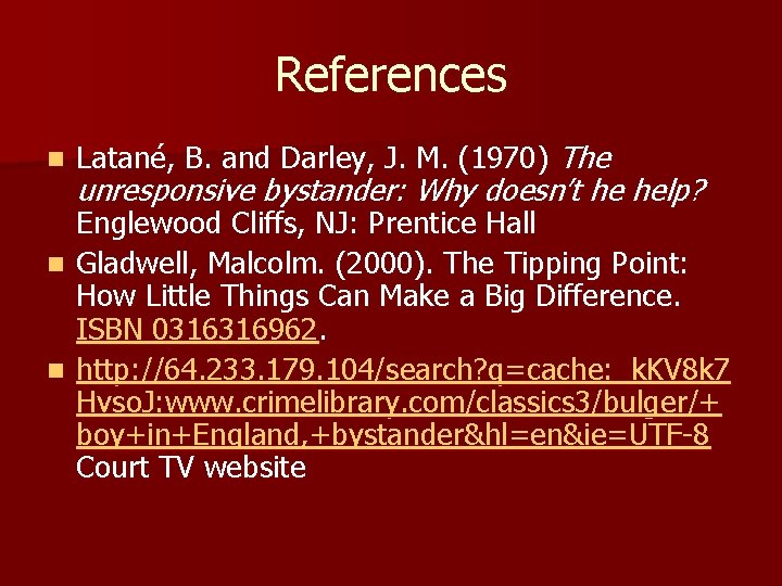 Examples of Diffusion of Responsibility and Bystander Effect