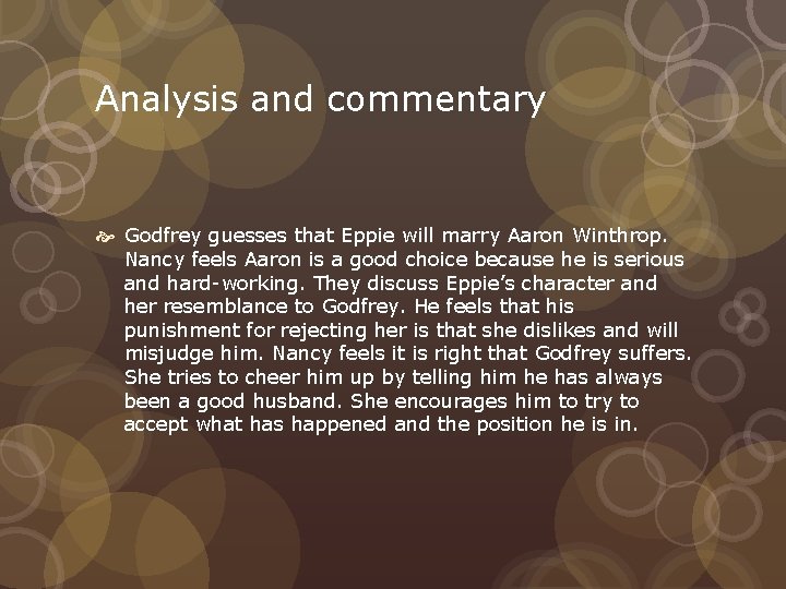 Chapter 20 and 21 Silas Marner by George