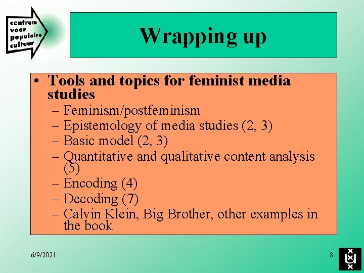 Feminist media studies 13 Liesbet van Zoonen Professor