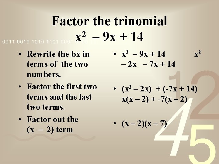 Algebra II Section 5 2 Solving Quadratic Equations