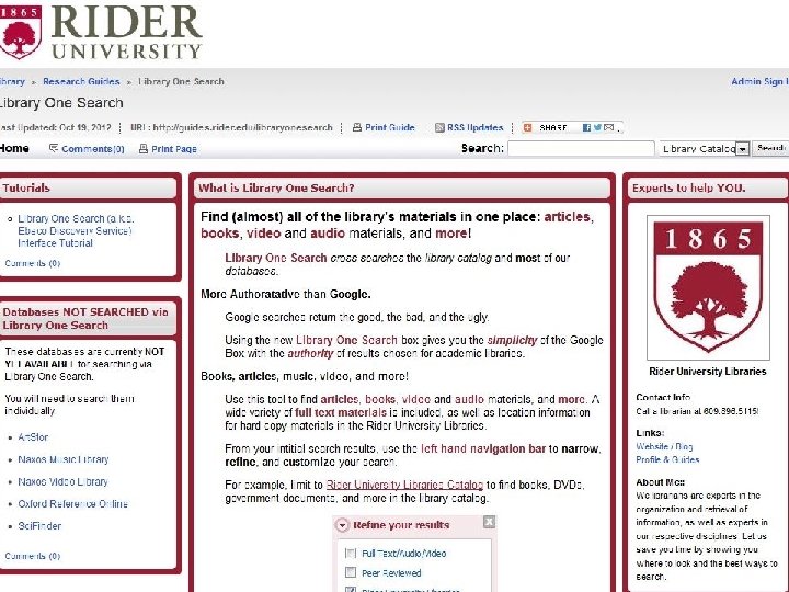 Exploring the Effects of Discovery Services on Library