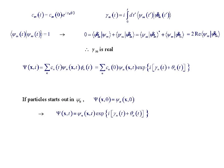 10 The Adiabatic Approximation 1 The Adiabatic Theorem