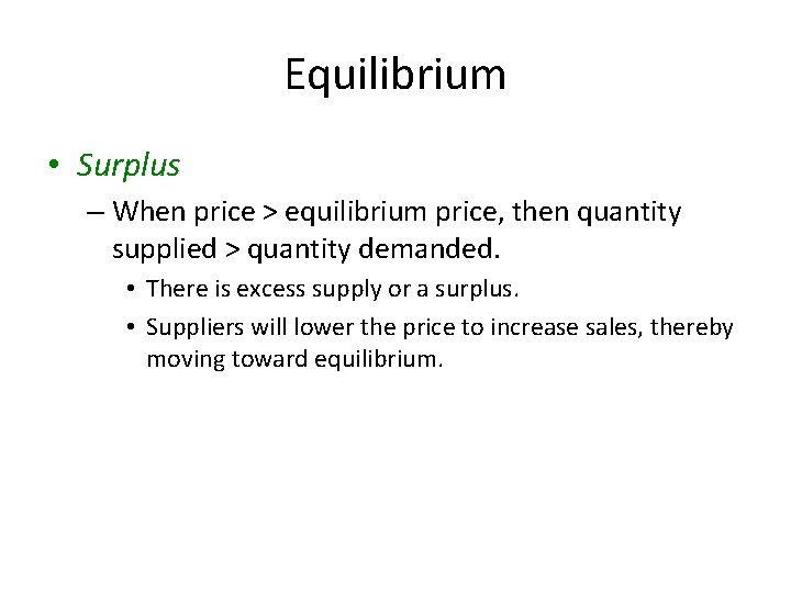 Supply and Demand Together Equilibrium SUPPLY AND DEMAND