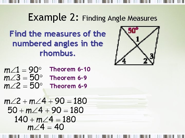 Chapter 6 Lesson 4 Objective To use properties