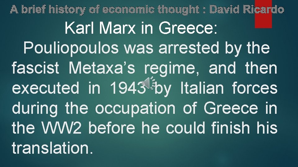 A brief history of economic thought Karl Marx