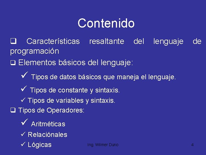 Programacin I Introduccin al Visual Basic Autor Ing