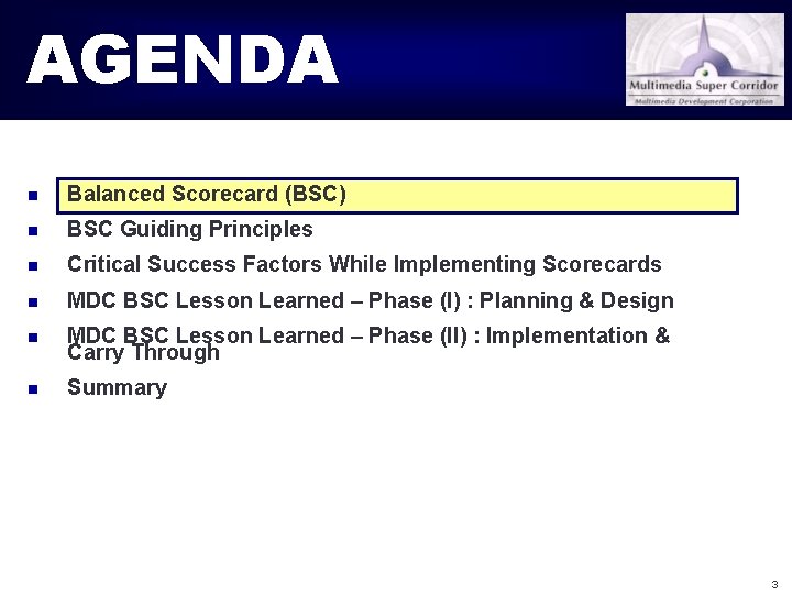 Best Practice Implementation CSFs Lesson Learned Balanced Scorecard