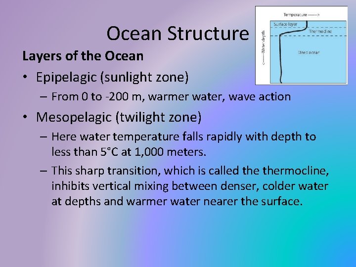 EARTH SCIENCE NOTES Ocean Structure Objectives I can