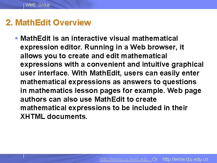 Math Edit A Browserbased Visual Mathematics Expression Editor