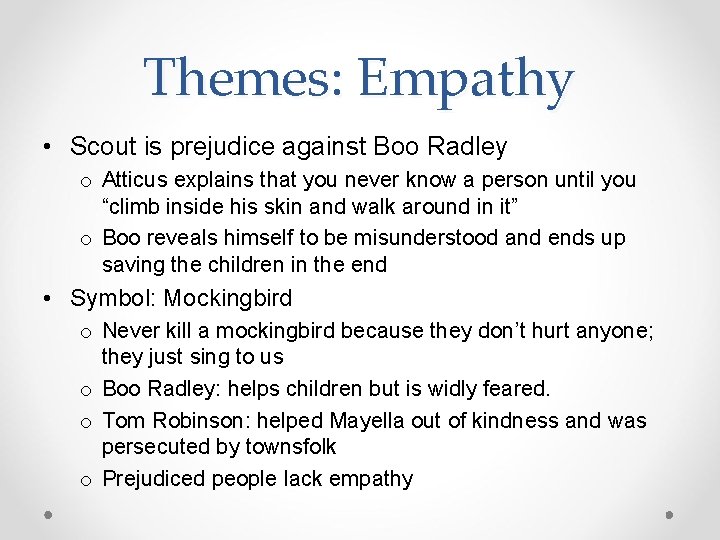 To Kill a Mockingbird Notes By Harper Lee