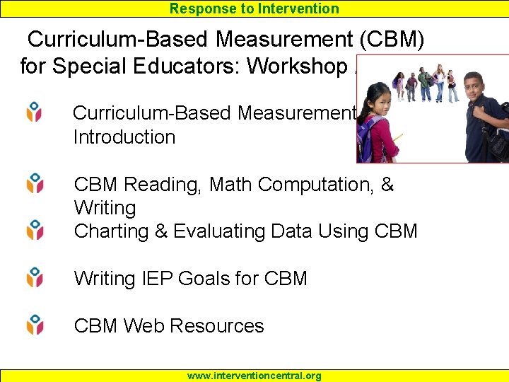 Response to Intervention CurriculumBased Measurement Special Educators ...