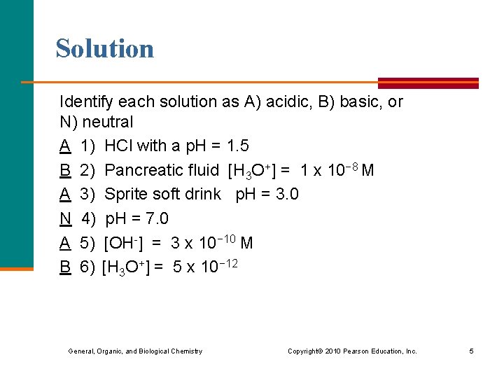 Chapter 10 Acids and Bases 10 4 The