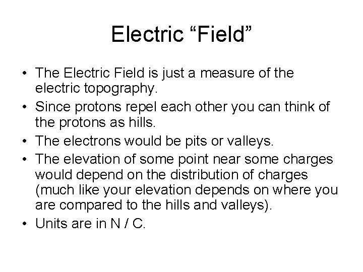 Goal To understand Electrostatics Objectives 1 Understanding what