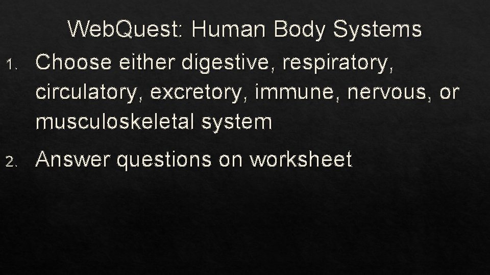 Human Body Systems Homeostasis Bell Ringer Digestion Six