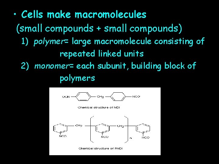 Organic Molecules Chapter 6 section 4 Carbon Body