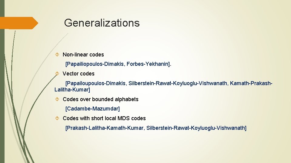 Coding for Modern Distributed Storage Systems Part 2