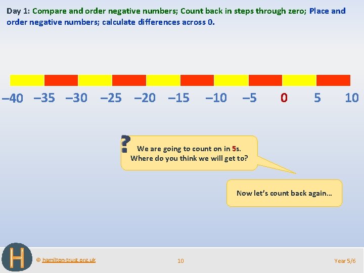 Revision Numbers and place value Objectives Day 1