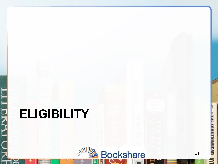 Bookshare in Depth 1 Registering for the Session