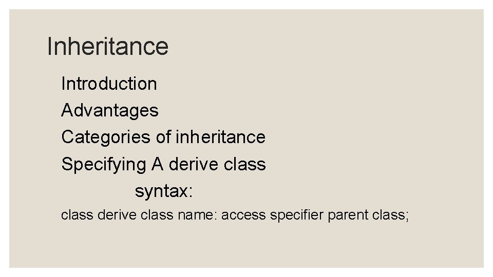 INHERITANCE By Muhammad Waris Zargar Inheritance Introduction Advantages INHERITANCE By Muhammad Waris Zargar Inheritance Introduction Advantages