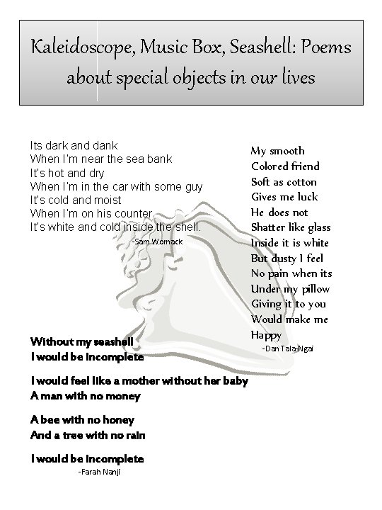 Wishes and Dreams Poems about another life I