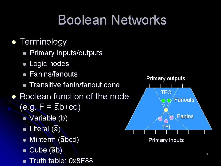 Boolean Logic Networks for Machine Learning Alan Mishchenko