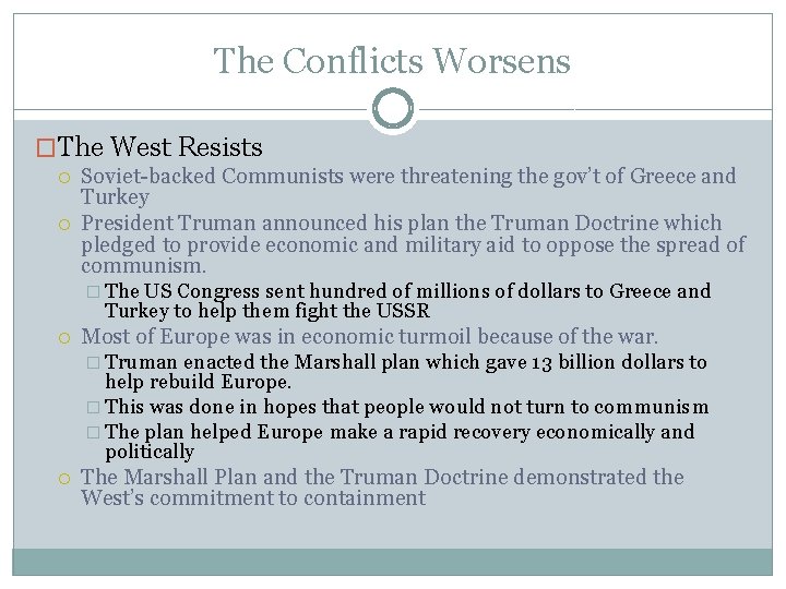 Chapter 29 1 THE BEGINNING OF COLD WAR