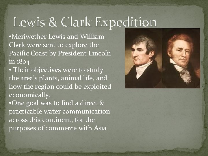 A Growing Nation 1800 1870 Unique about the