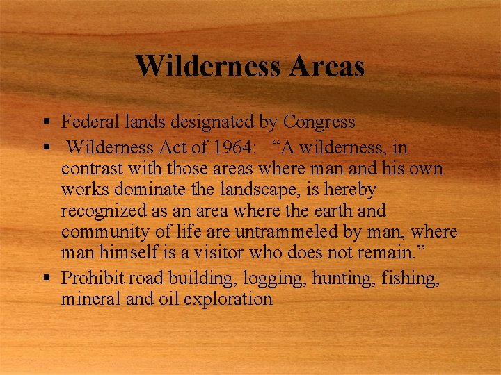 Public Lands National Parks Created by National Park