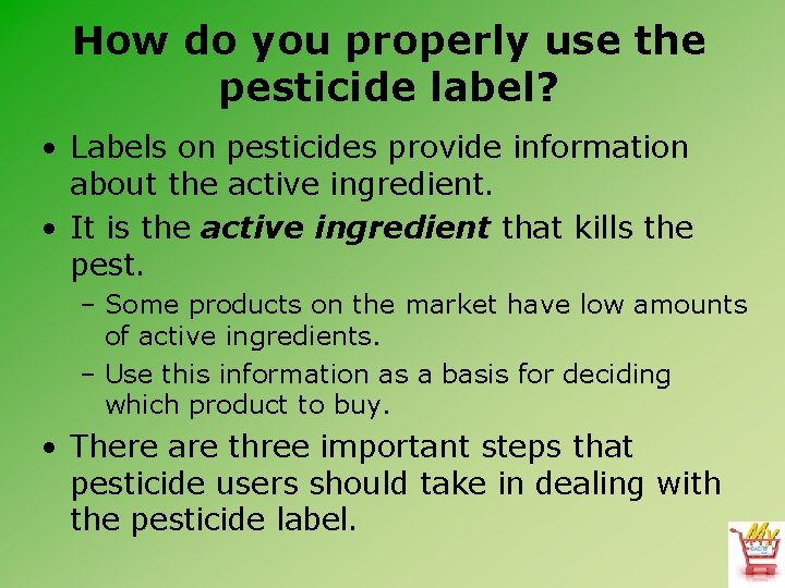 Horticulture Science Lesson 34 Interpreting Pesticide Labels Interest