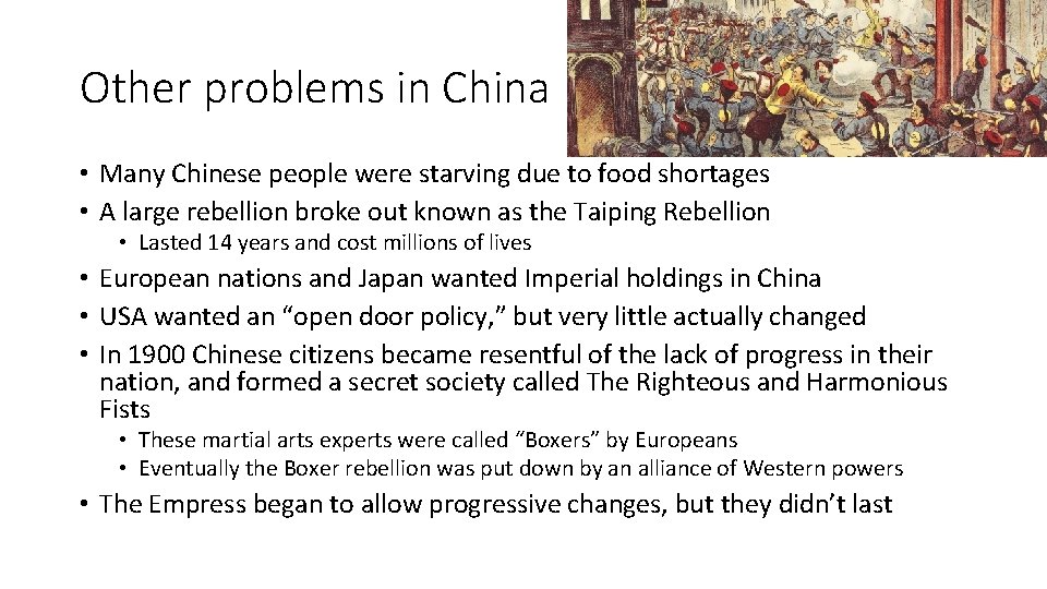 Global Changes 1800 1914 China Resists Outside Influence