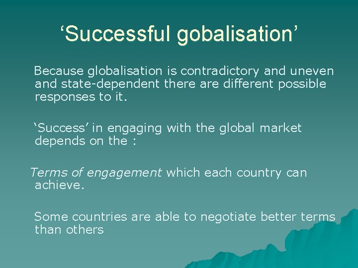 Globalisation Education and Development The Case of East