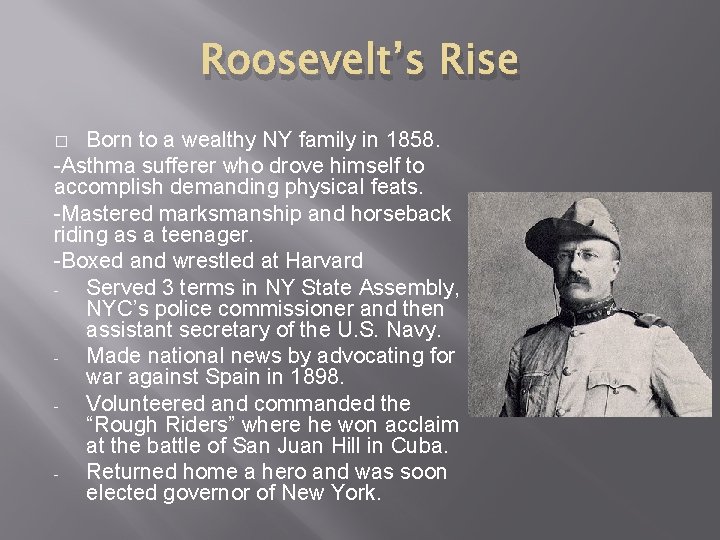 CHAPTER 6 LESSON 2 ROOSEVELT AND TAFT Objectives