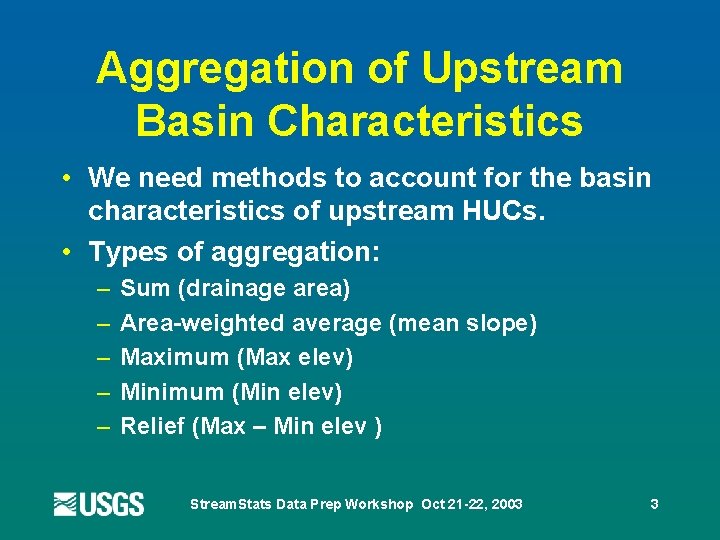 Loading Data into Arc Hydro Computing Basin Characteristics