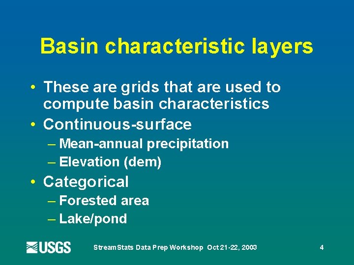Loading Data into Arc Hydro Computing Basin Characteristics