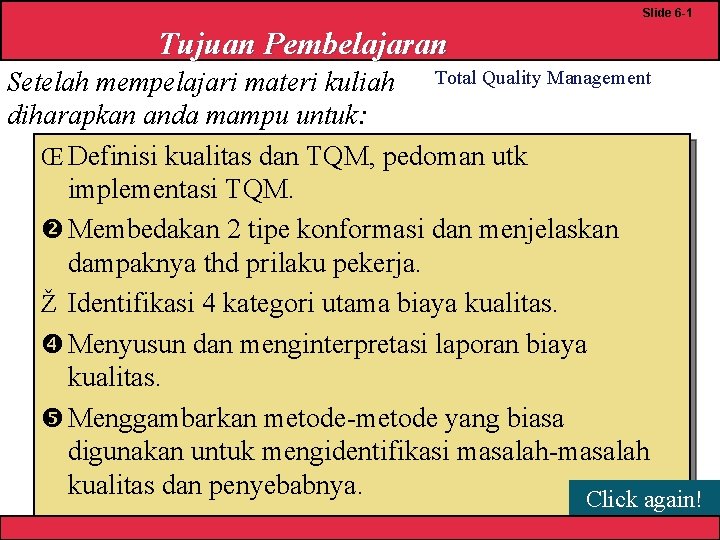 Total Quality Management 11 Prepared by Ydhi Herliansyah