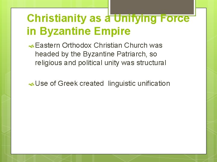 U 4 LG 1 Medieval Europe Byzantine Empire
