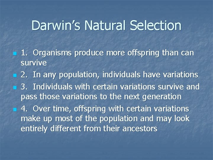 Unit 7 Natural Selection and Animal Behavior Introduction