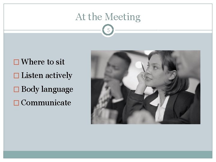 Taking a Seat at the Table How to