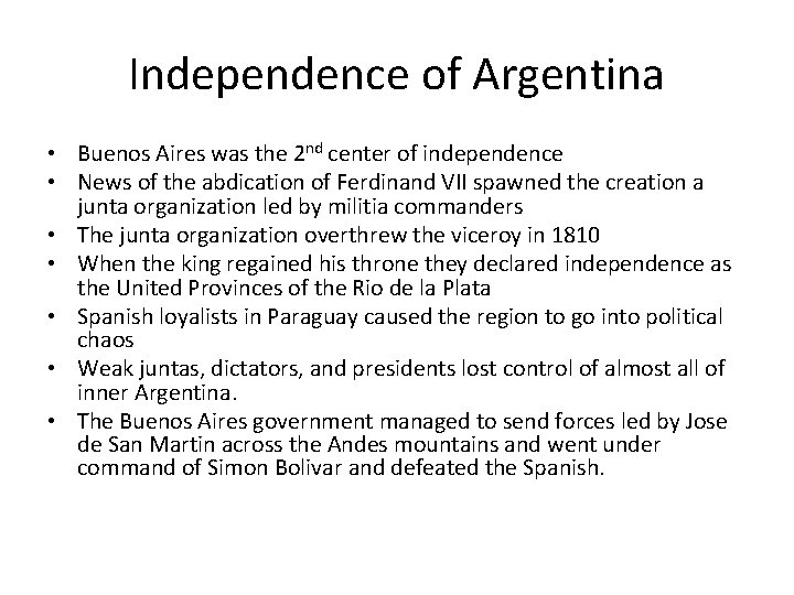Latin America Revolutions by Tyler Landrum Reasons for