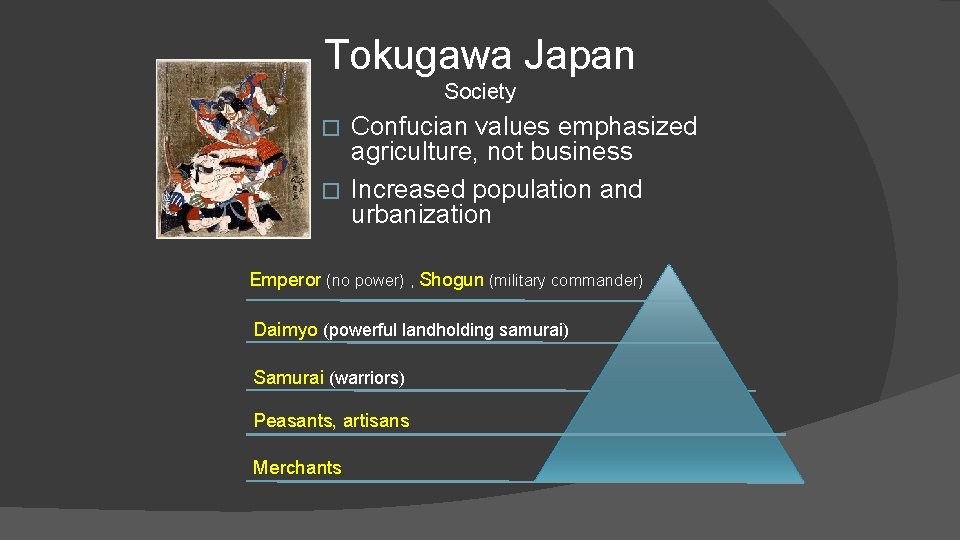 Tokugawa Japan Background A civil war in 1467