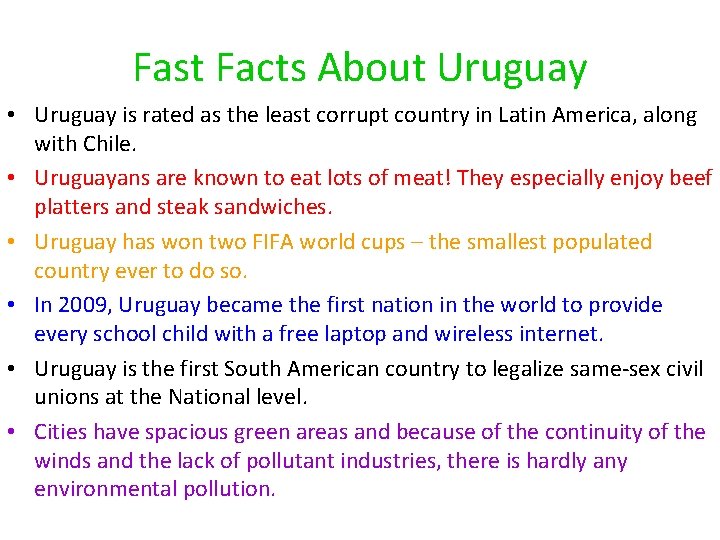 Uruguay Capital Montevideo Facts About Uruguay Population 3