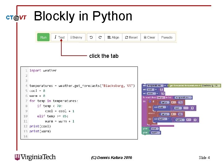 Introduction to Computational Thinking Blockly Introduction to Python Introduction to Computational Thinking Blockly Introduction to Python